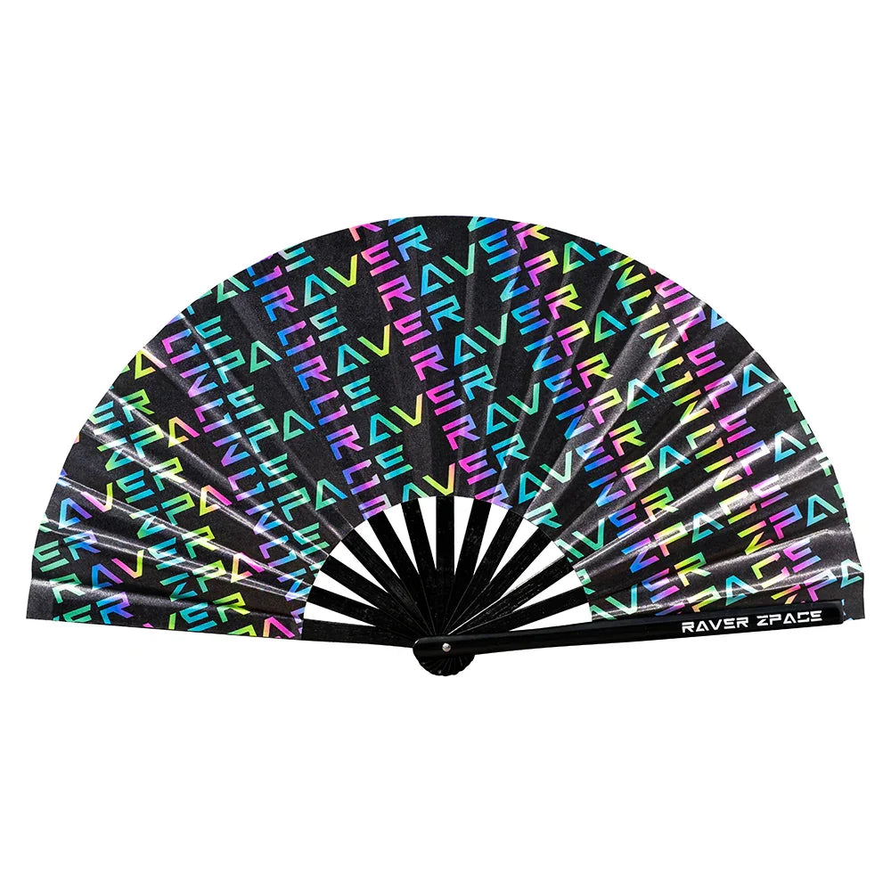 Aurora Luxe Rave Fan – Stylish Eco-Friendly Festival Gear – RAVER ZPACE™